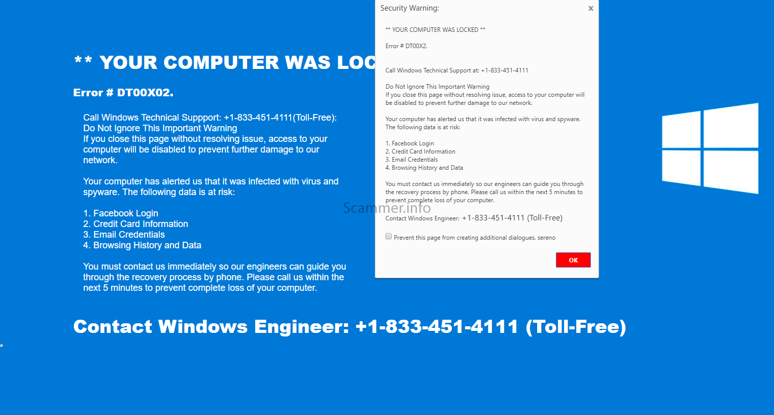 Fake Technical Support Links in Search Engines (Google, Yahoo and more ...